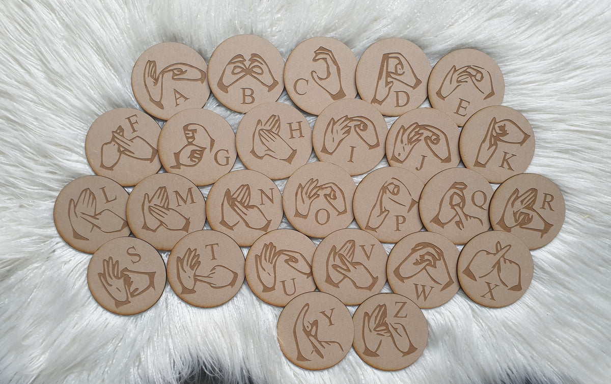 Wooden Auslan Alphabet Set – H-Rae & Co